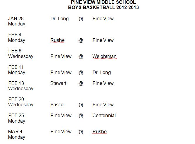 bb | Pine View Middle School