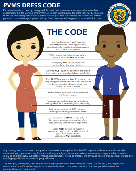 PVMS Dress Code | Pine View Middle School